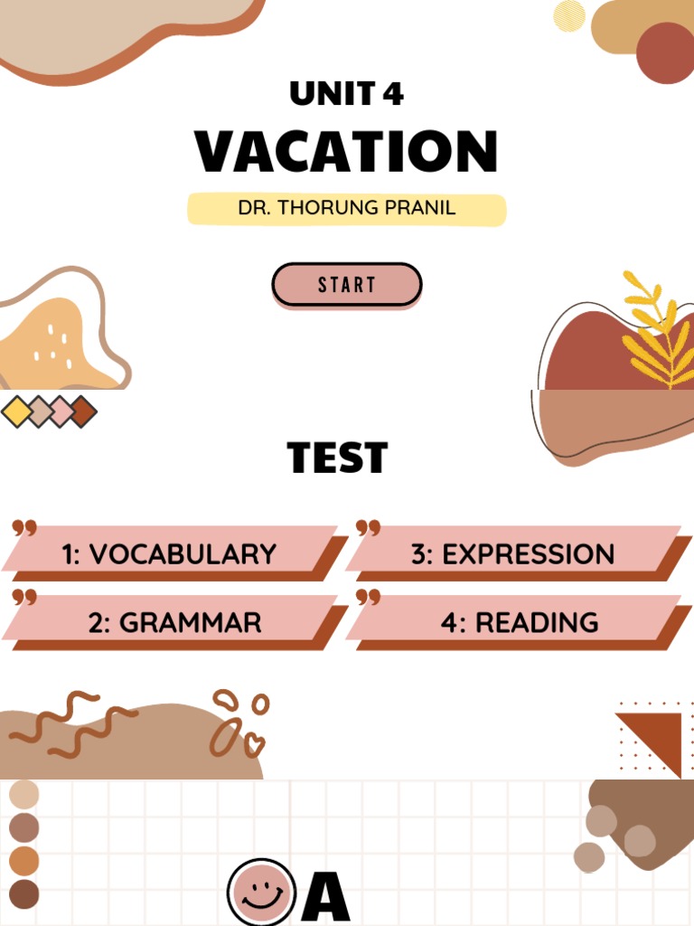 VACATION | PDF | Verb | Subject (Grammar)