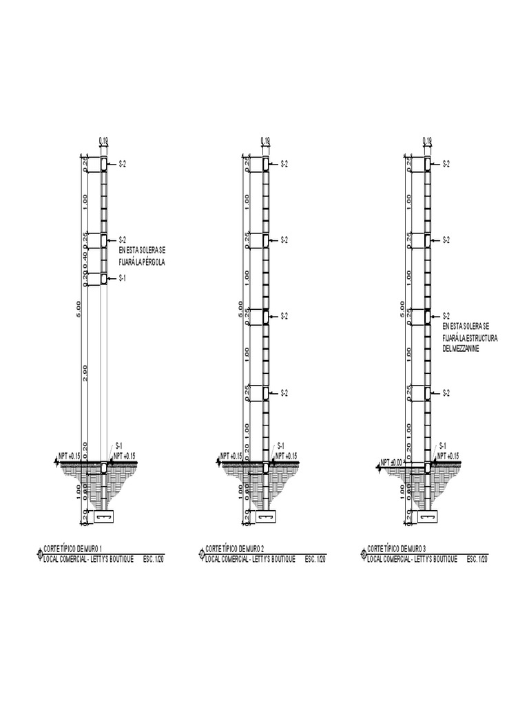 Detalles de Muro Típico | PDF