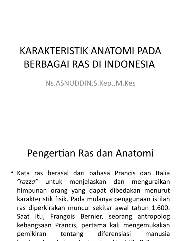 Karakteristik Ras dan Anatomi di Indonesia | PDF