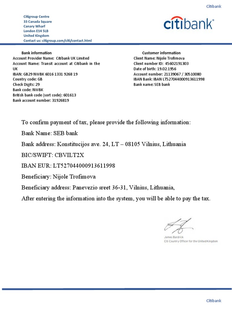 Bank Statement | PDF | Citigroup | Banks