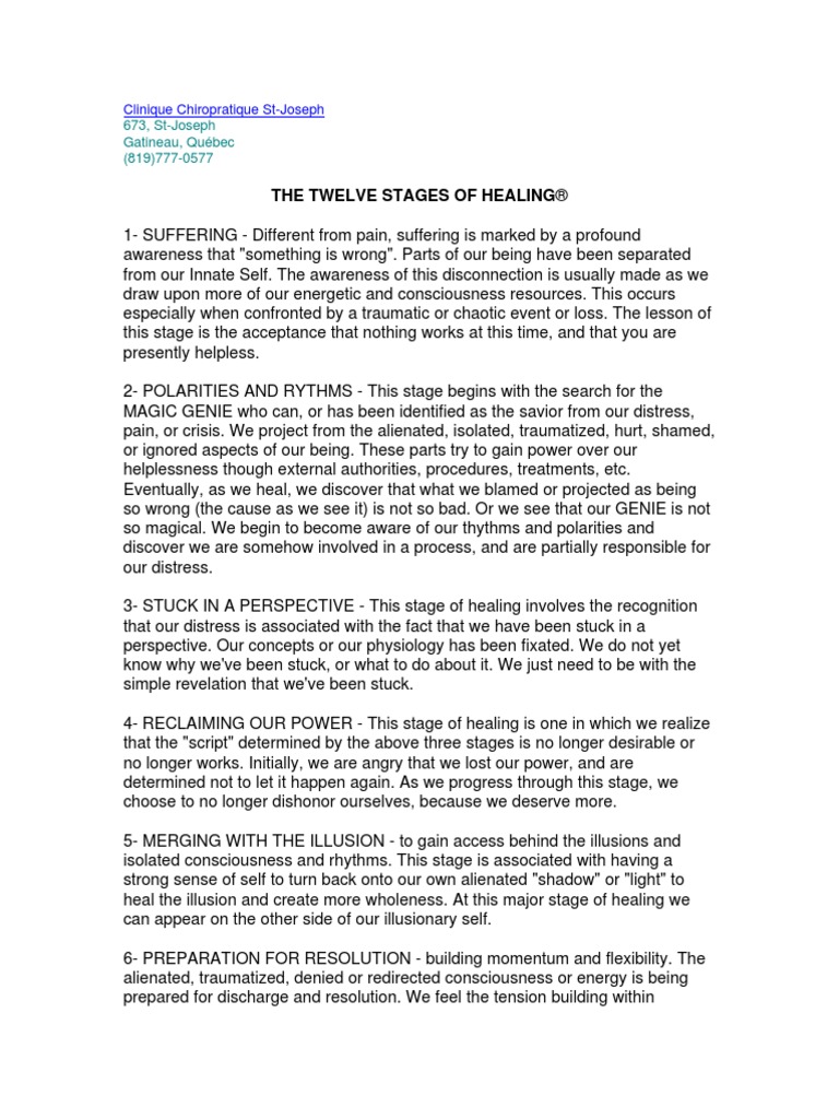 12 Stages of Healing | PDF | Metaphysics Of Mind | Psychology