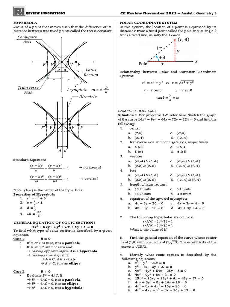 Analytic Geometry 3 | PDF | Geometric Shapes | Differential Geometry