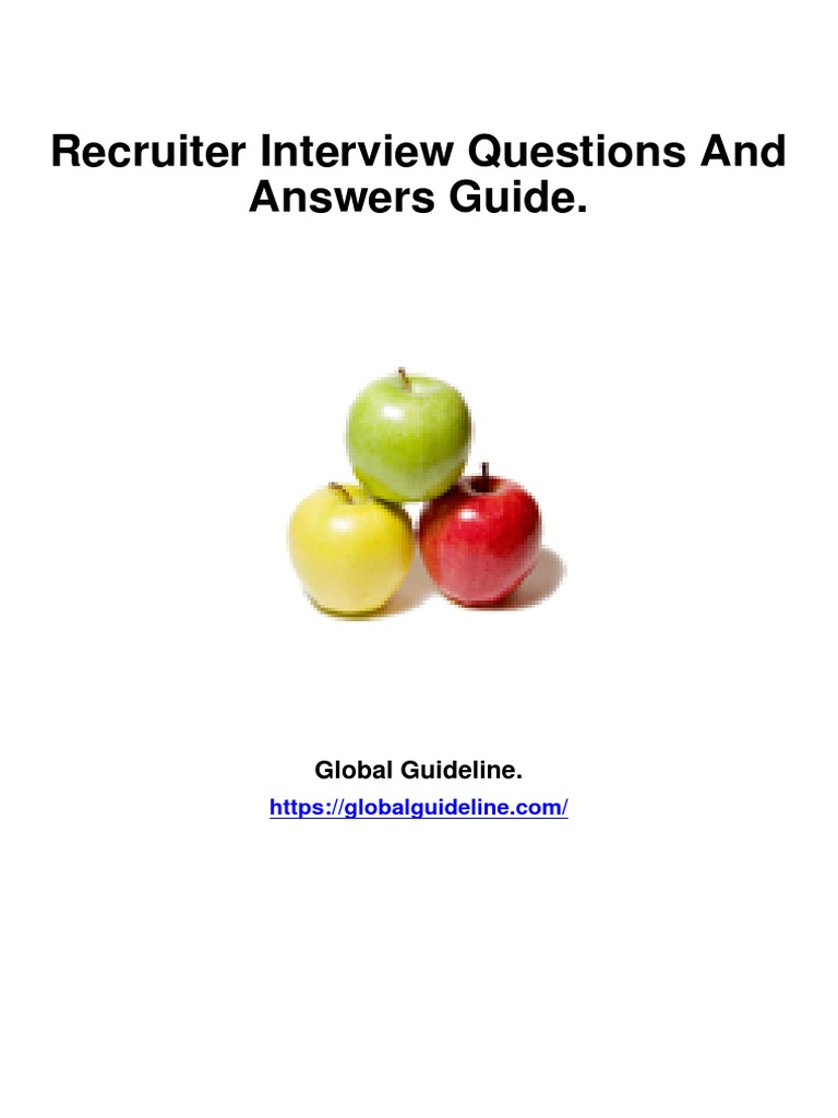 Recruiter Interview Questions and Answers 2245 | PDF | Recruitment ...