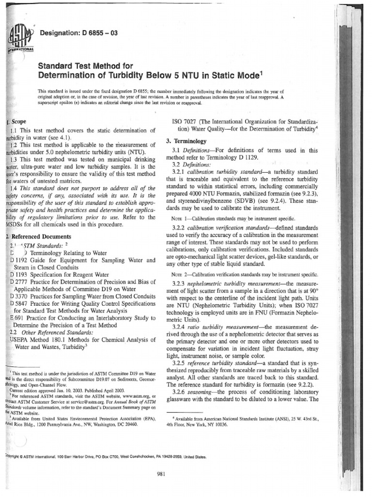 Astm D6855-03 | PDF