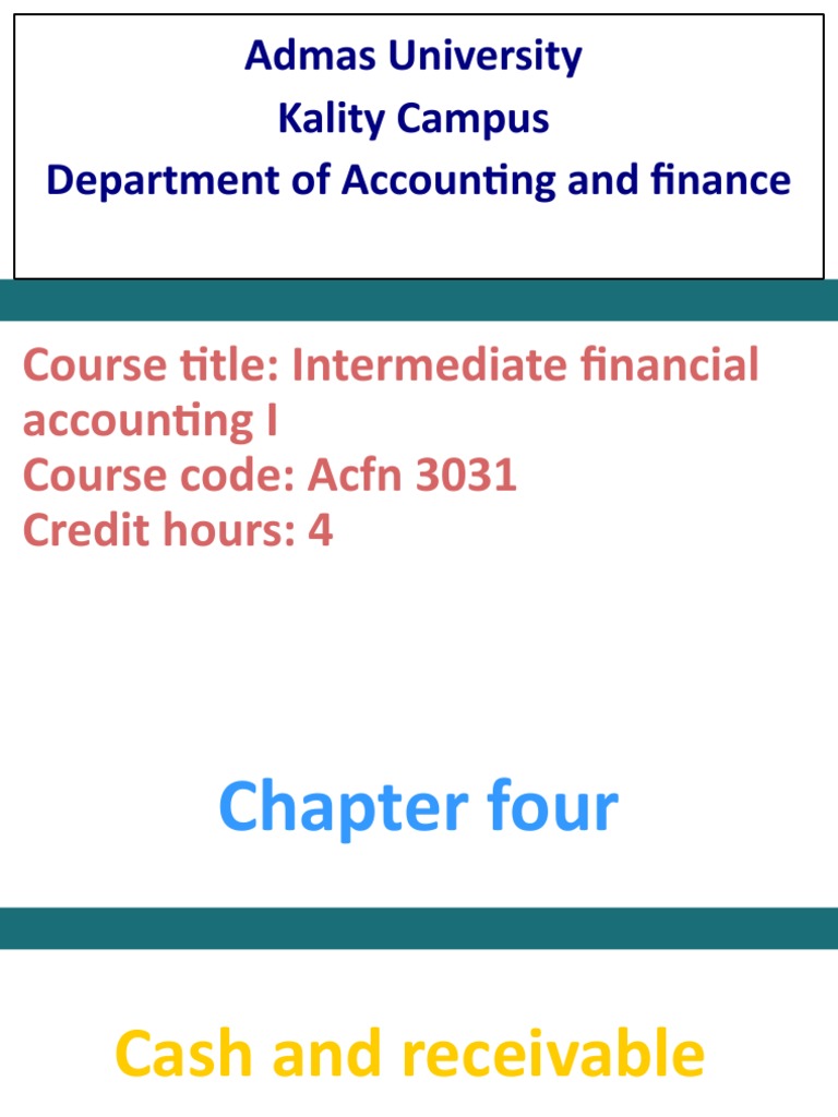 Chapter IV Intermediate | PDF | Bad Debt | Debits And Credits