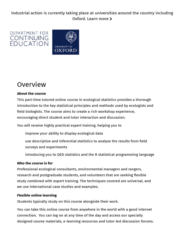 Data Analysis in Ecology - Statistics For Ecologists & Field Biologists ...