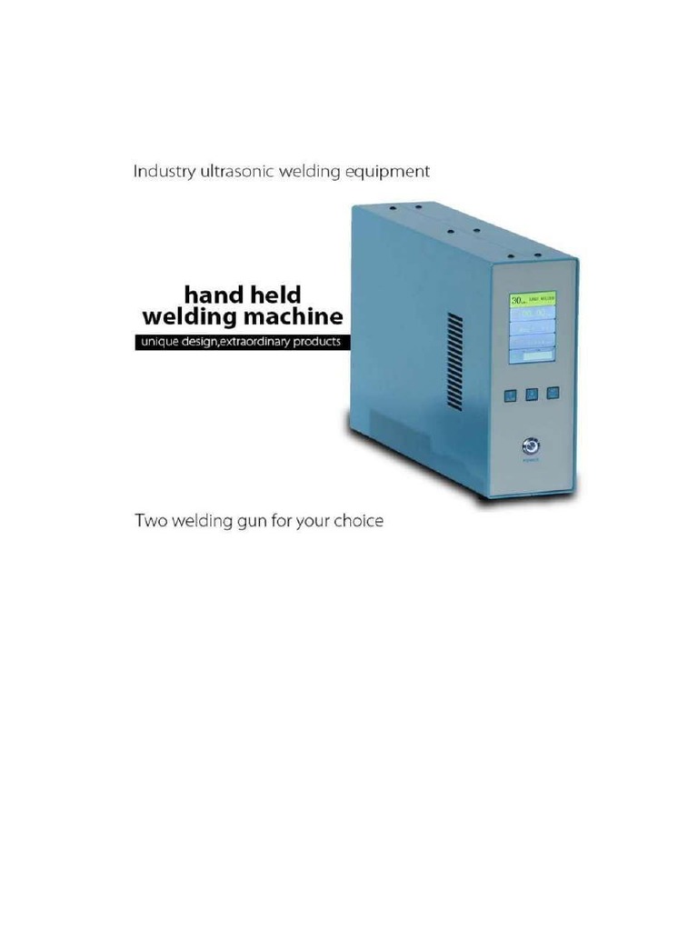 35kHz 900W Hand Welding Machine Data Sheet | PDF