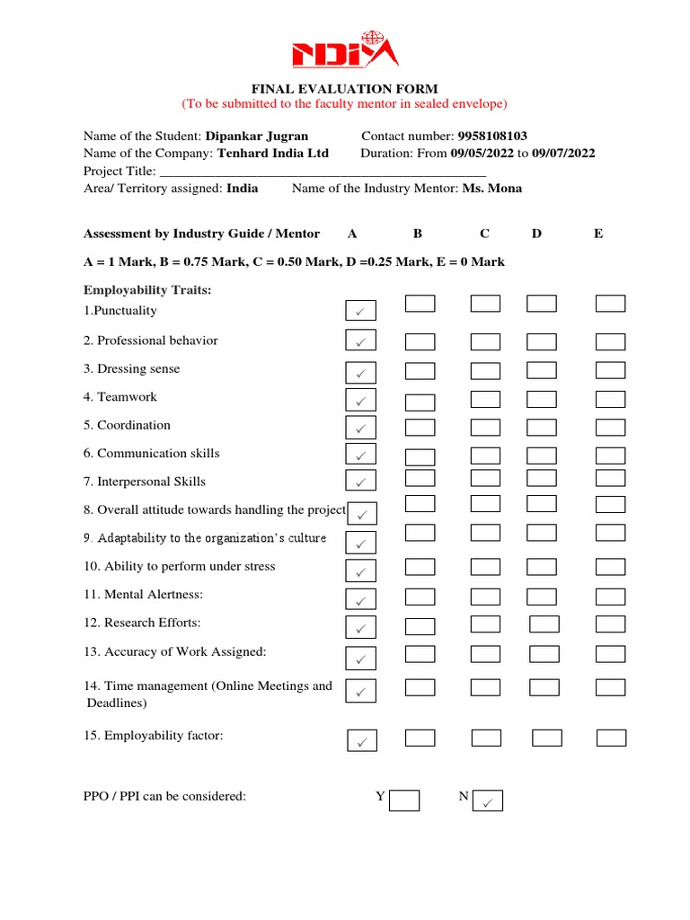 Final Eval Form - Dipankar Jugran | PDF | Cognitive Science | Cognition