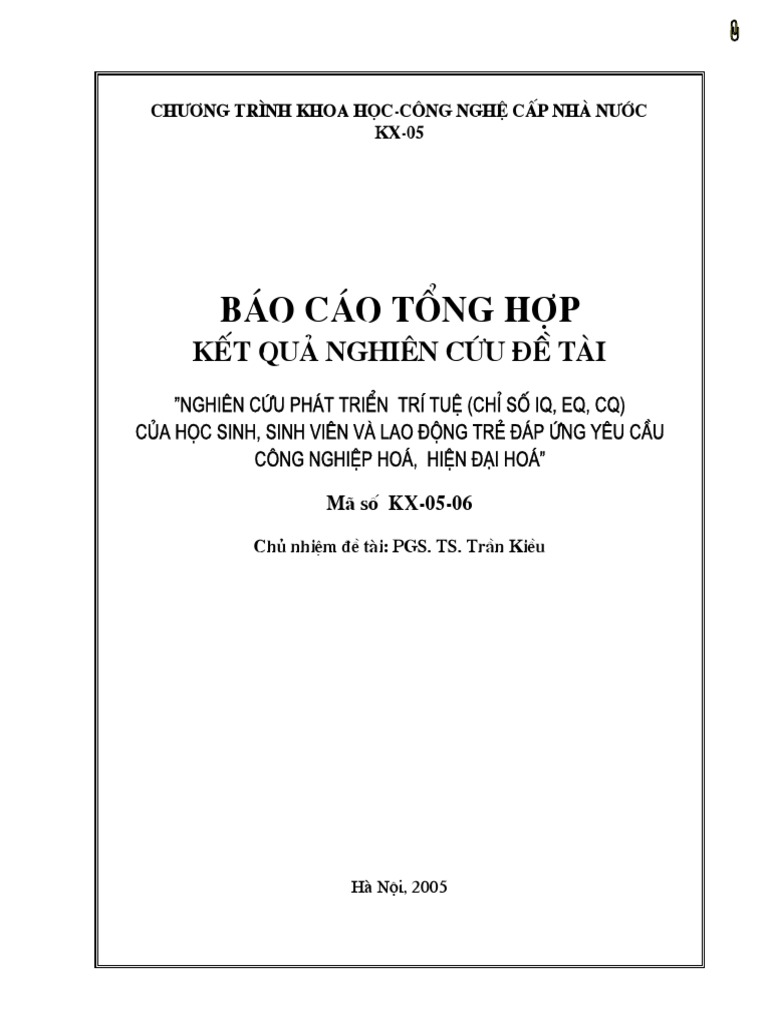 B O C O Tæng Hîp: Kõt Qu Nghi N Cøu Ò T I | PDF
