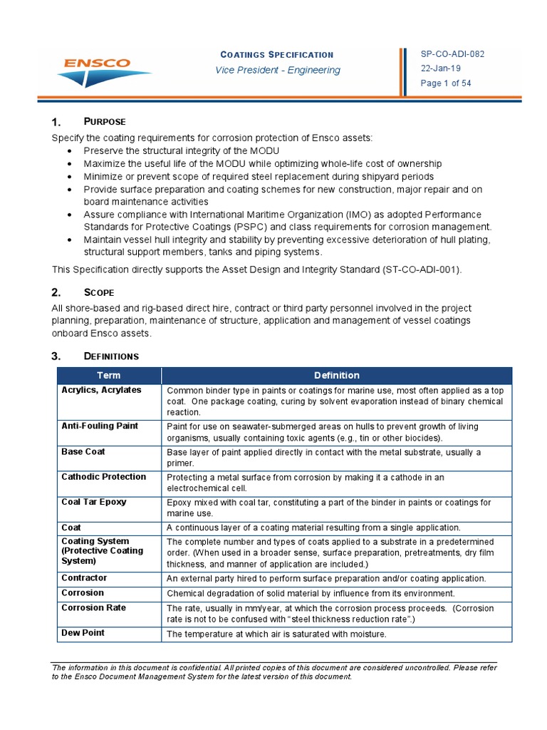 Coatings Specification | PDF | Paint | Coating