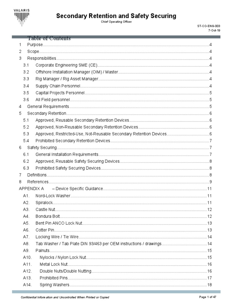 Secondary Retention and Safety Securing | PDF | Screw | Nut (Hardware)