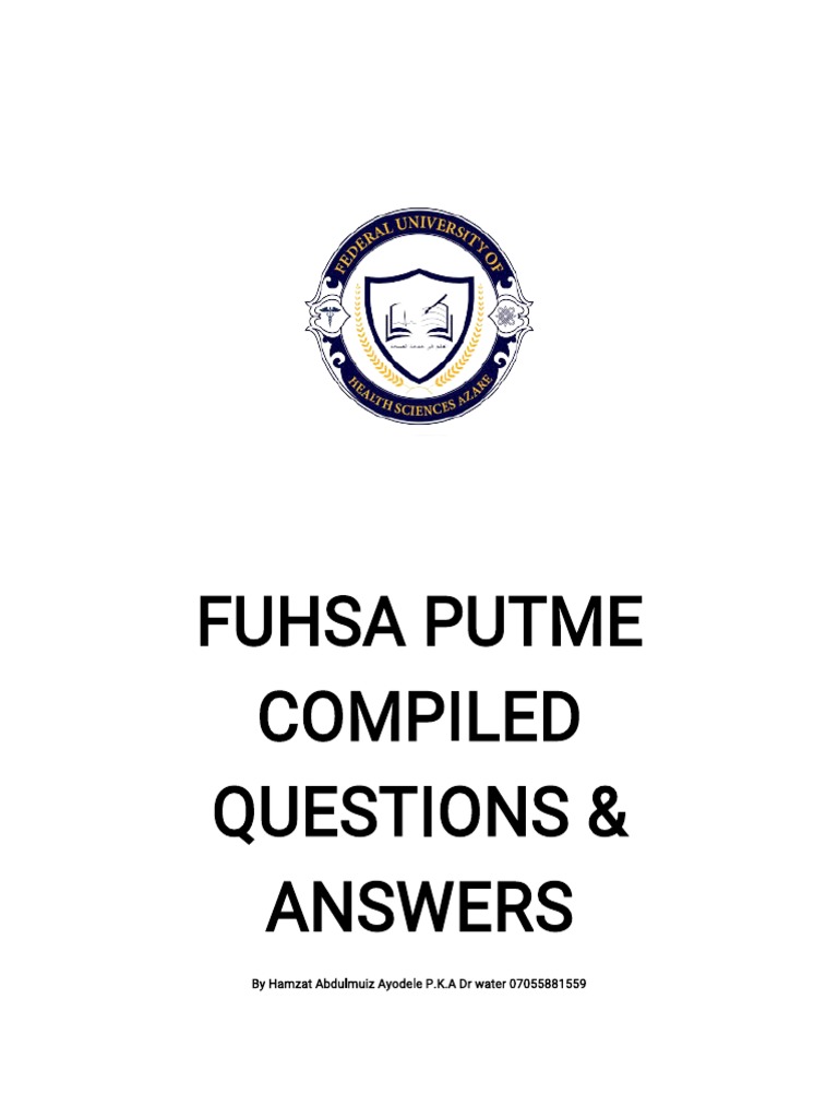 Fuhsa Putme Compiled Original Putme Questions & Answers | PDF | Gases ...