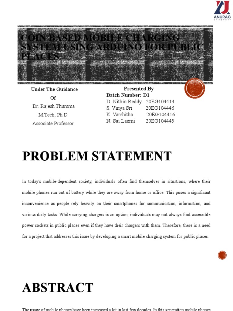 Coin Based Mobile Charging System Using Arduino For | PDF | Embedded ...