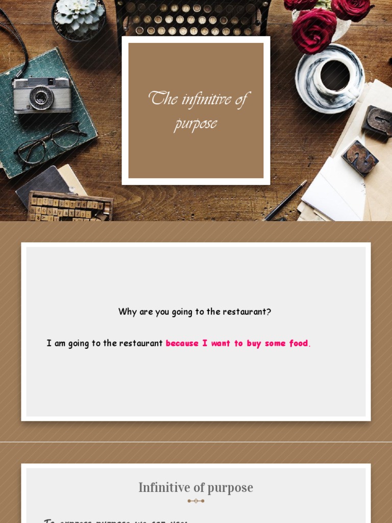 Infinitive of Purpose | PDF | Self-Improvement