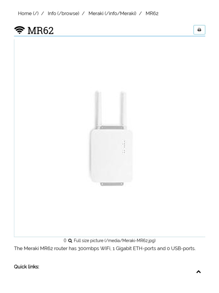 ?meraki MR62 Default Password & Login, and Reset Instructions - RouterReset | PDF | Wi Fi ...