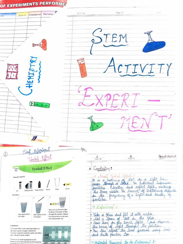 Stem Activity Class 9th | PDF | Scattering | Physical Sciences