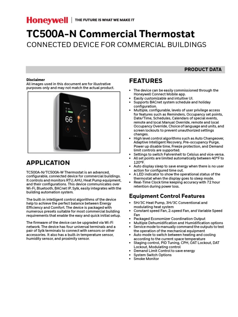 TC500A N Datasheet | Download Free PDF | Thermostat | Electromagnetic ...