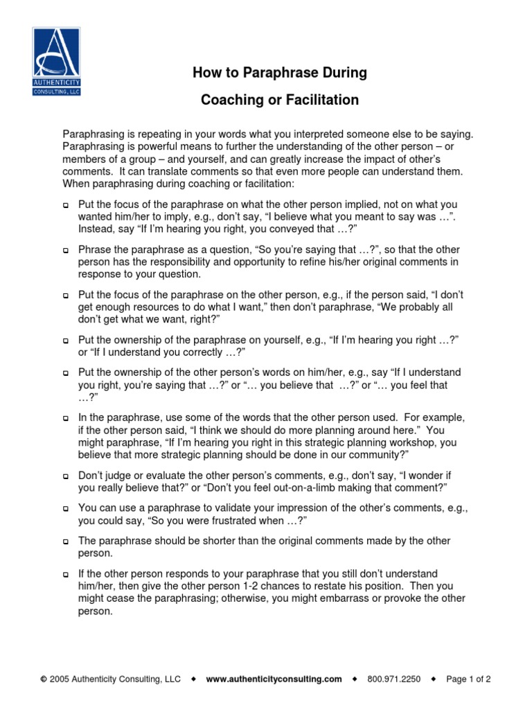 How To Paraphrase and Summarize | Download Free PDF | Communication | Human Communication