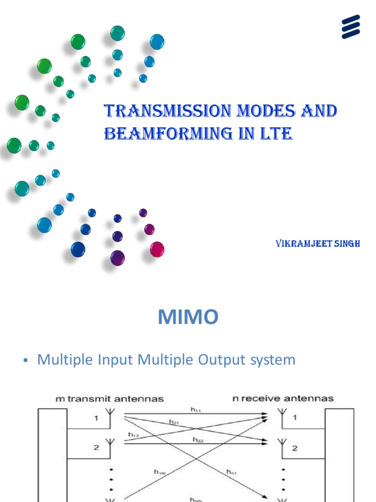 Transmission Modes and Beamforming in LTE | PDF | Mimo | Multiplexing