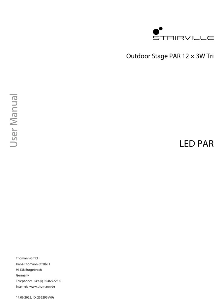 Stairville Outdoor Stage PAR 12 × 3W Tri | PDF | Ac Power Plugs And ...