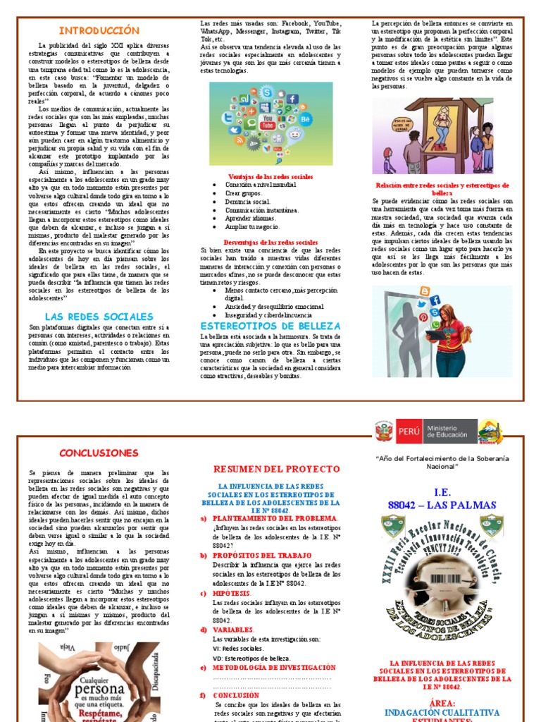 Triptico - Eureka - 2022 Yanil Modificado | PDF | Estereotipos | Belleza