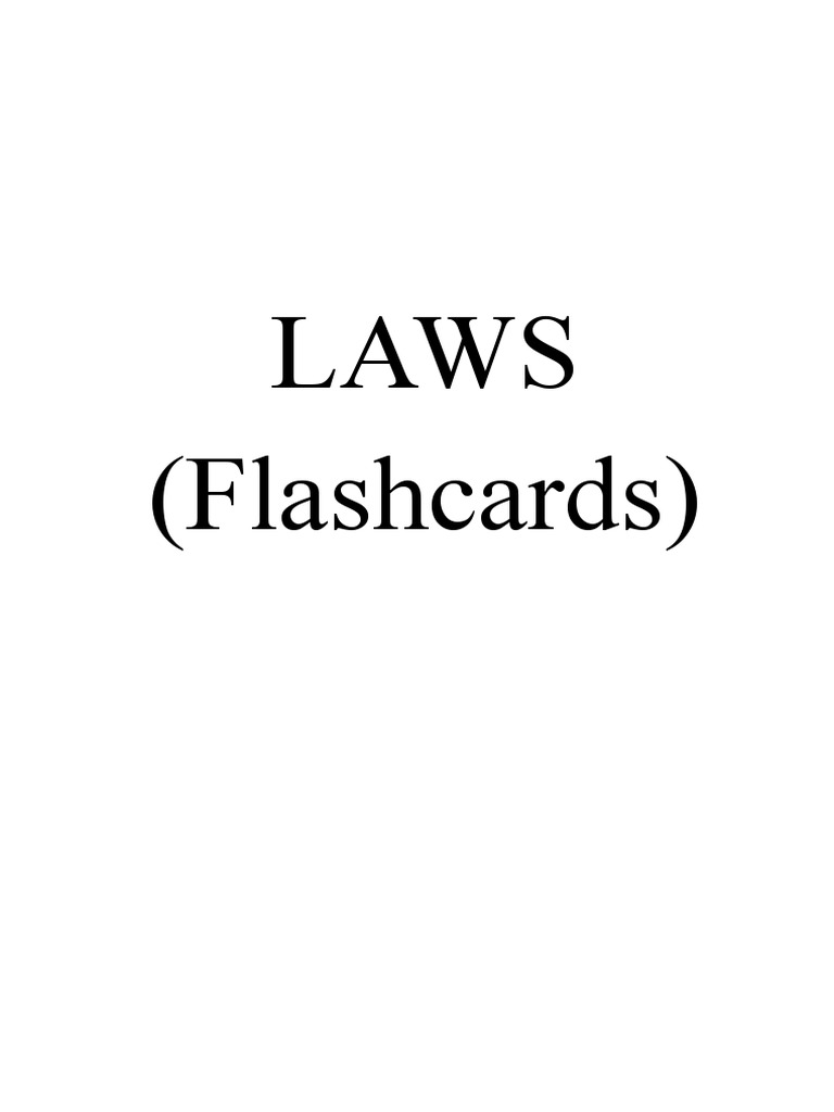 LAWS (flashcards) | PDF | Easement | Property