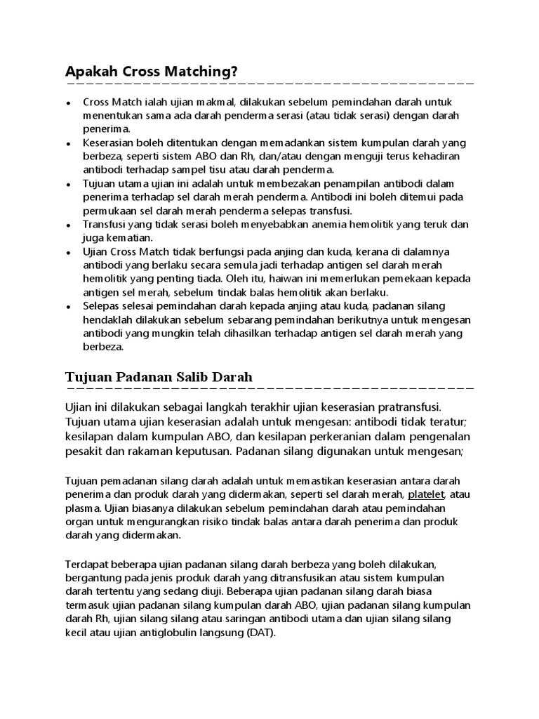 Apakah Cross Matching | PDF