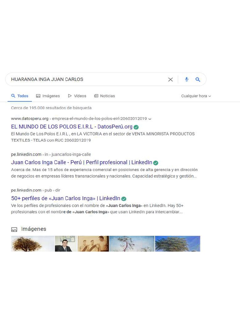 Busqueda Google - Huaranga Inga Juan Carlos - El Mundo de Los Polos Eirl | PDF