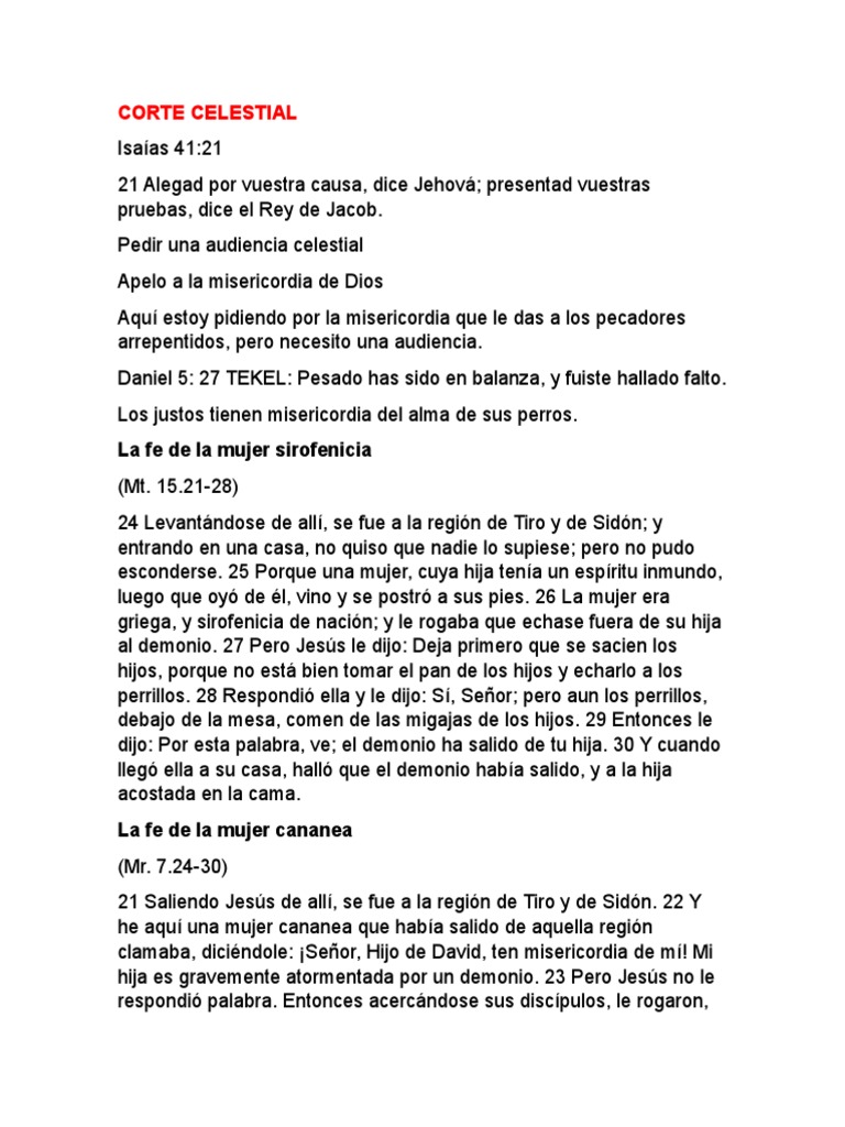Corte Celestial | PDF | Pecado | Jesús