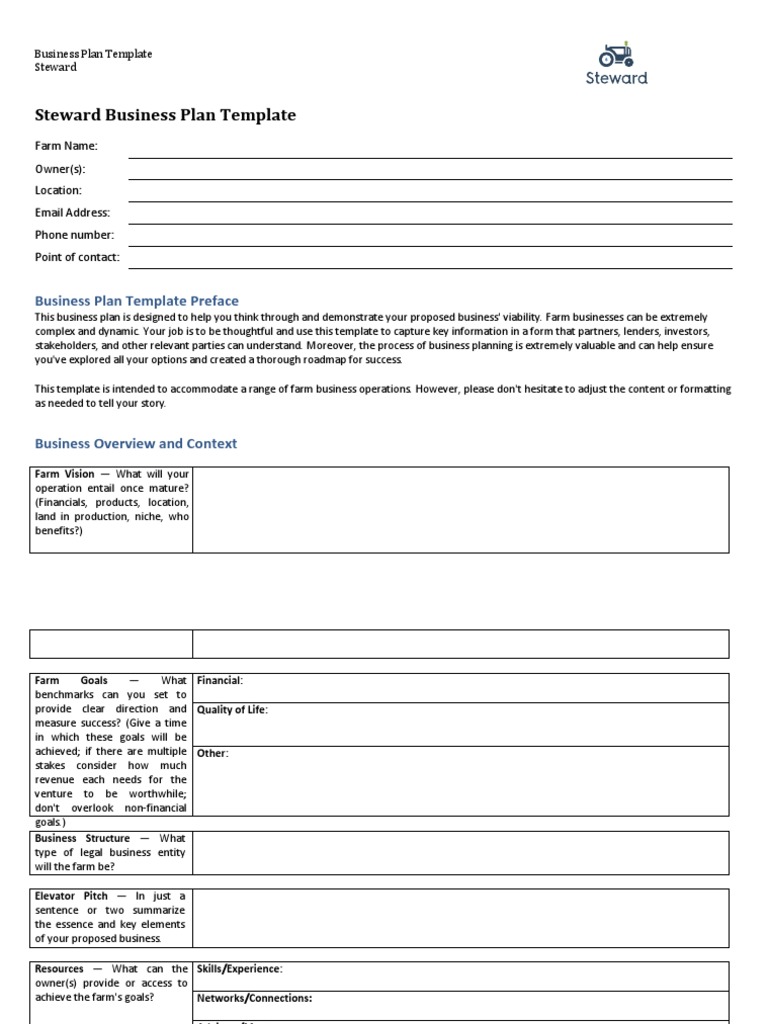 Business Plan Template v3-4-5 | PDF | Business Plan | Loans