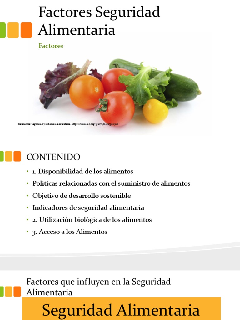 MODULO 1B - Factores Seguridad Alimentaria | PDF | Alimentos | Agricultura
