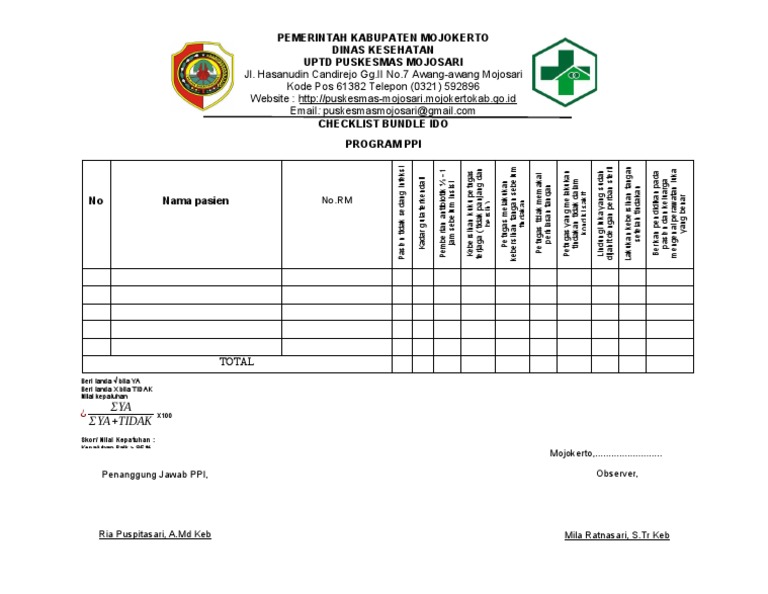 CHECKLIST BUNDLE IDO 4x | PDF