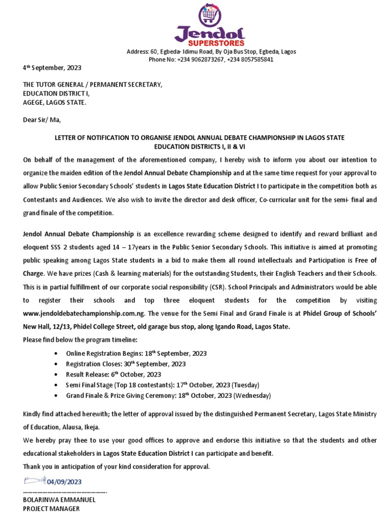 Jadc Notification Letters | PDF