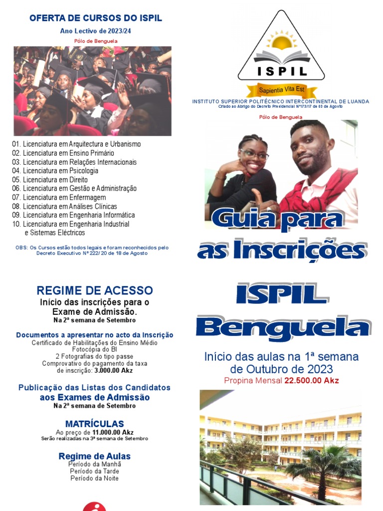 ISPIL - INSCRIÇÕES Rectificado | PDF