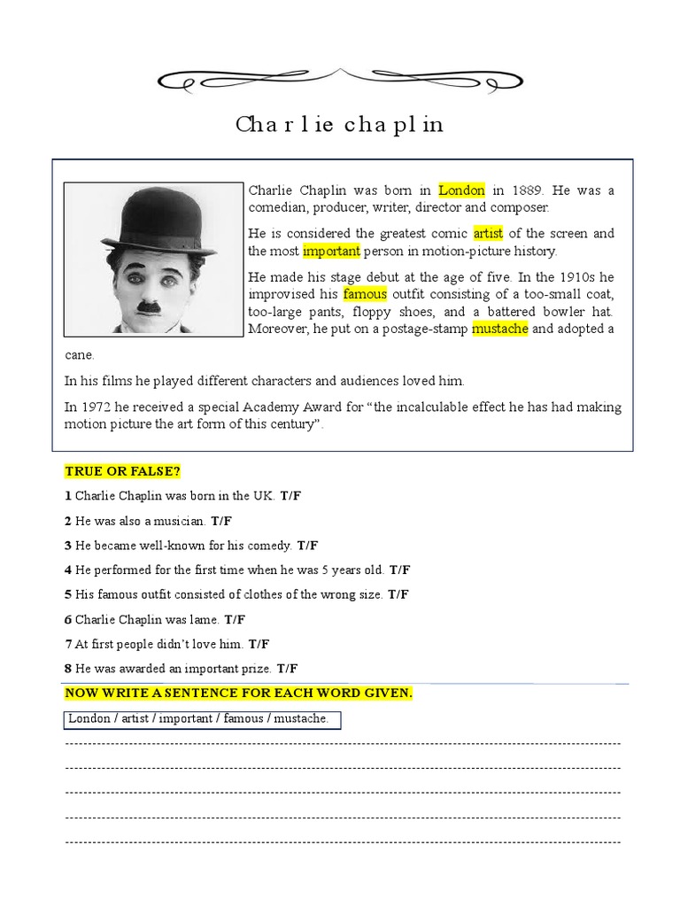 charlie-chaplin-reading-writing-activity_151486 | PDF