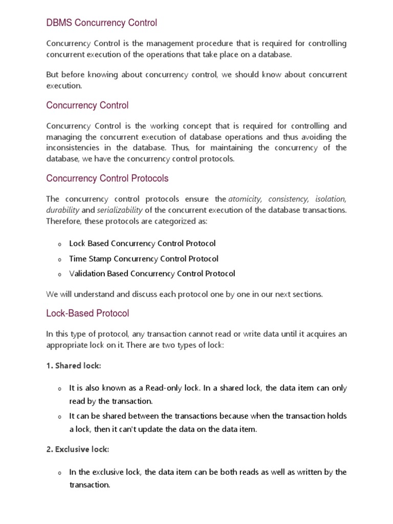 DBMS Unit-5 | PDF | Information Science | Databases