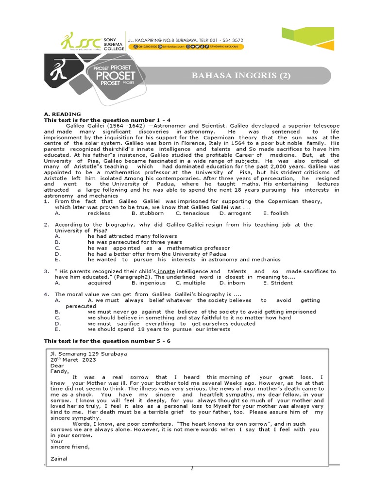 2 Inggris Nisa | PDF | Galileo Galilei | The Princess Diaries