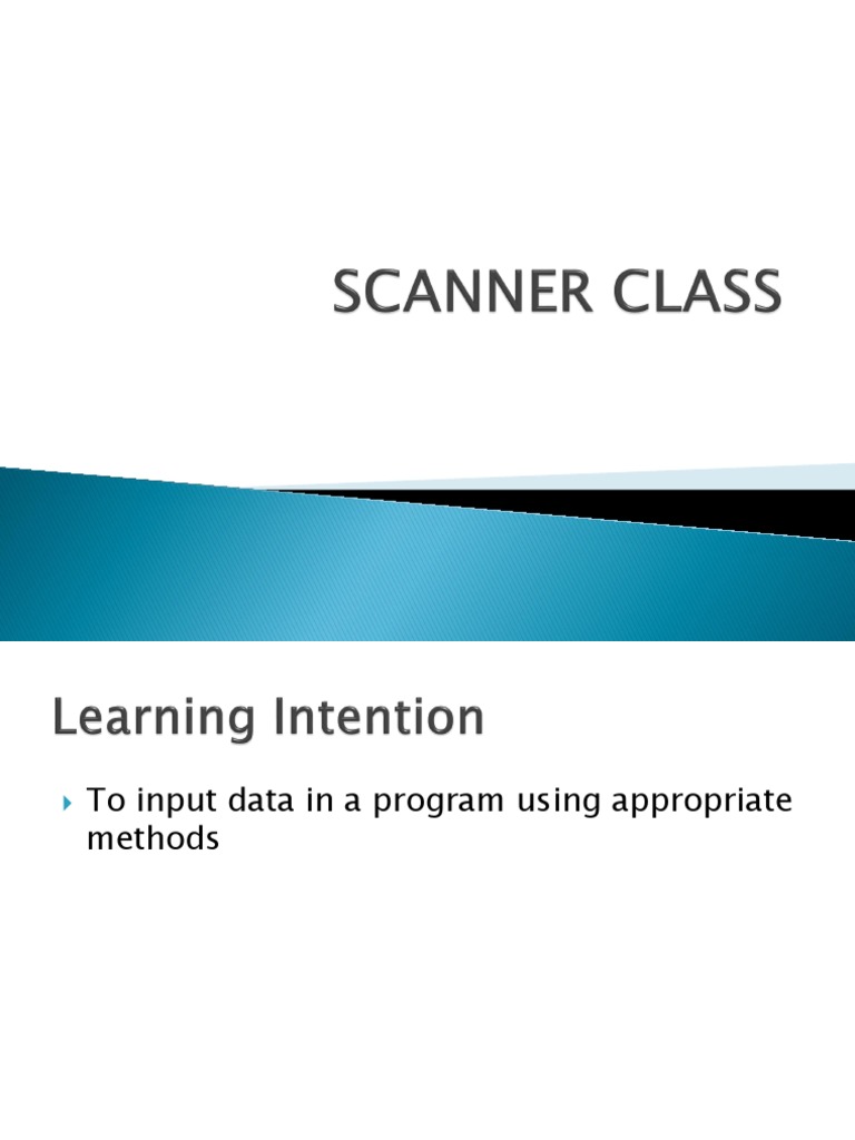 5 Scanner Class Pdf Java Programming Language Method Computer Programming