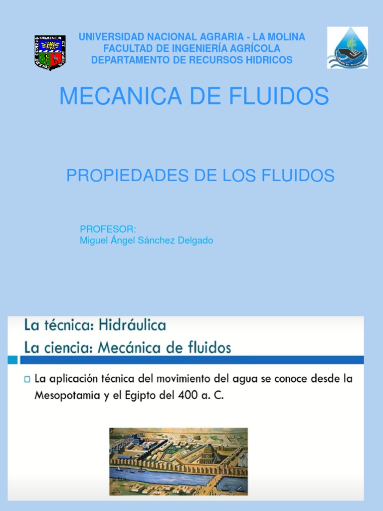 Clase 1 | PDF | Viscosidad | Mecánica de fluidos