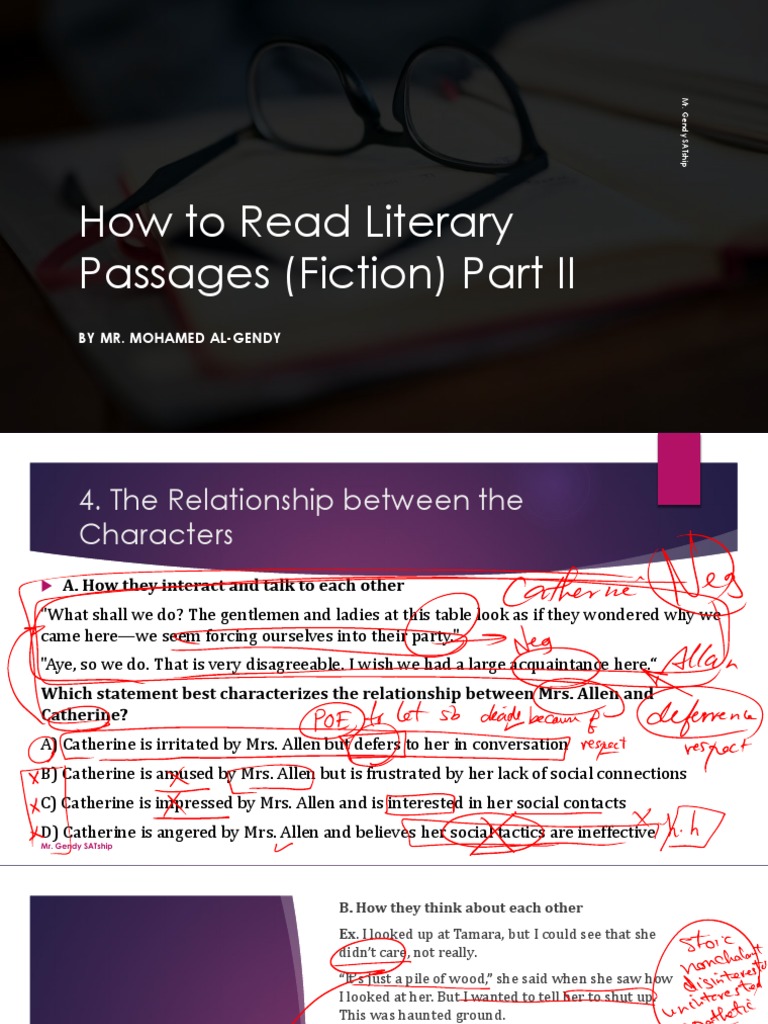 How To Read Fiction Part II - Annotated | PDF
