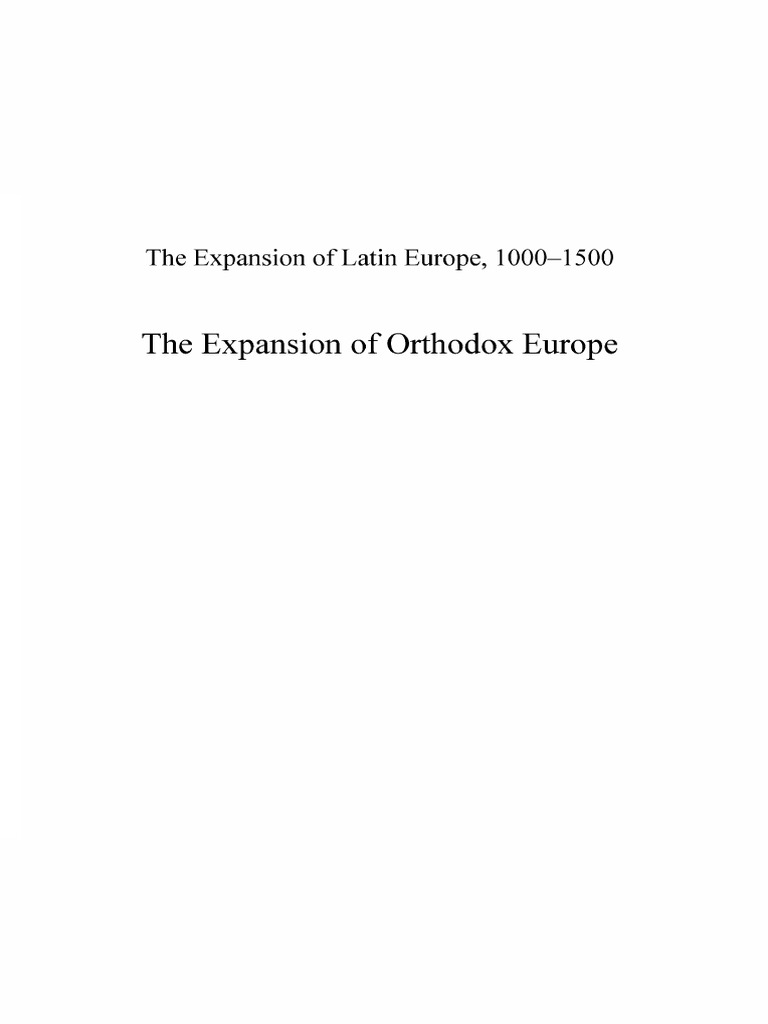 (The Expansion of Latin Europe, 1000-1500) Jonathan Shepard - The ...