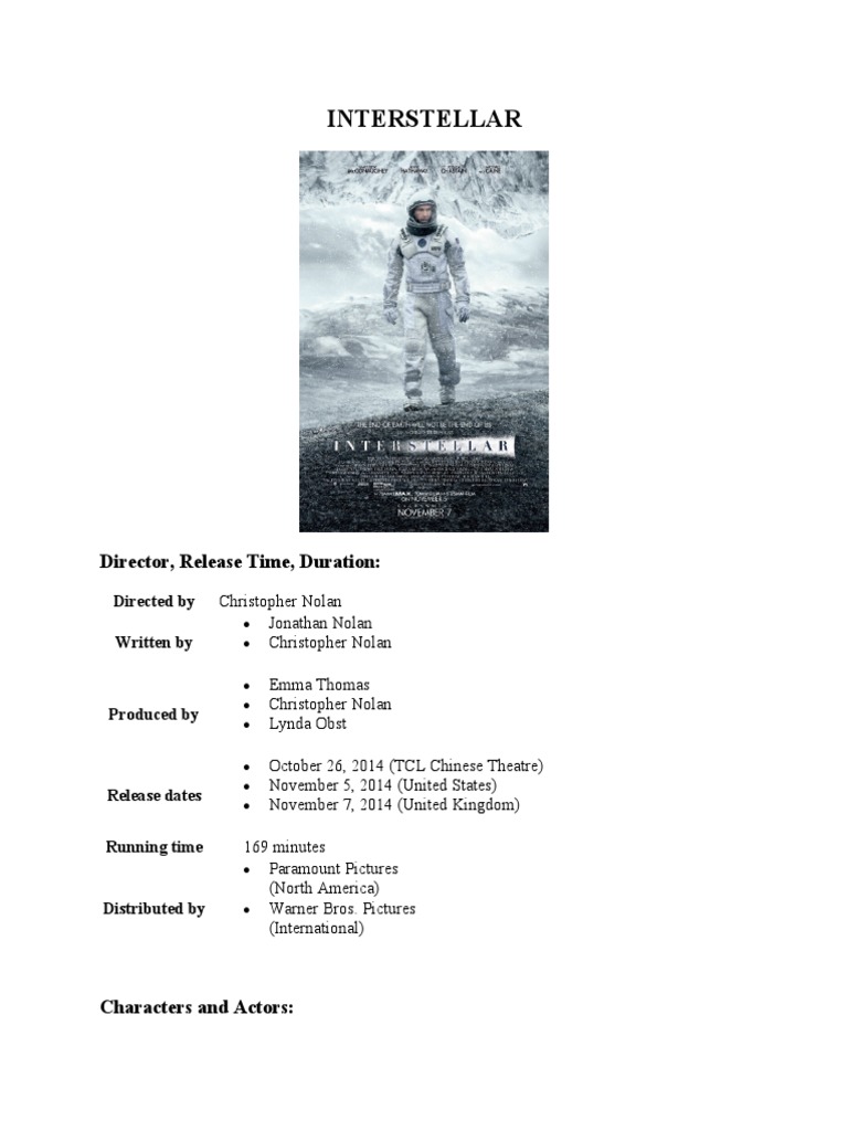 INTERSTELLAR | PDF