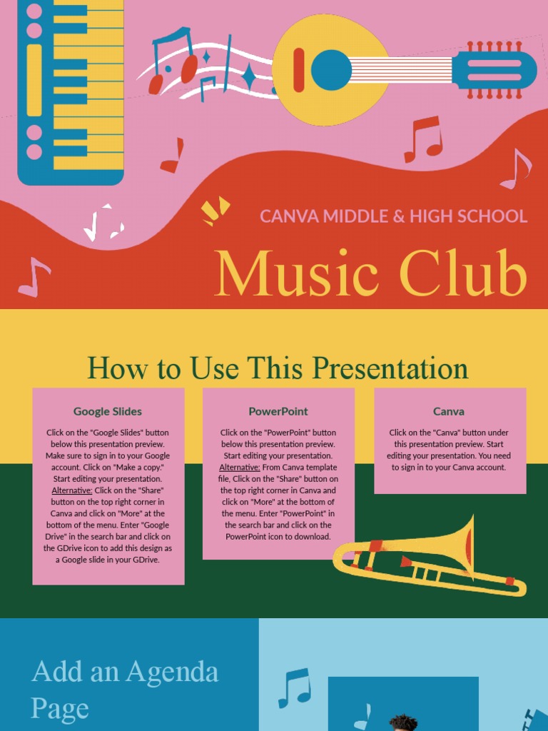Music Club Presentation Guide | PDF | Microsoft Power Point | Software
