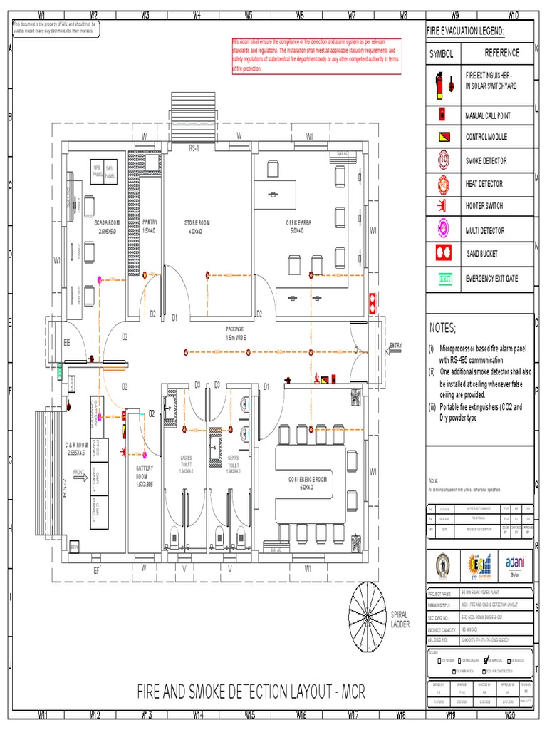 R0 - Seci-Sccl-90mw-Dwg-Ele-001 - MCR - Fire and Smoke Detection Layout ...