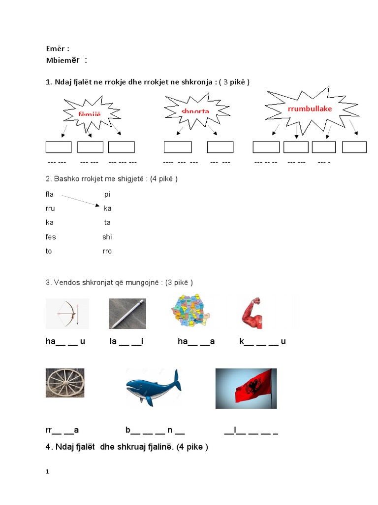 Test Ne Abetare | PDF