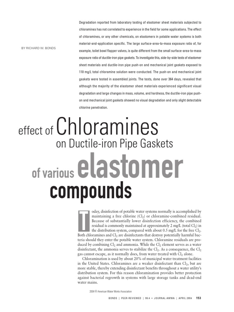 Chlorine Water | PDF | Chlorine | Pipe (Fluid Conveyance)