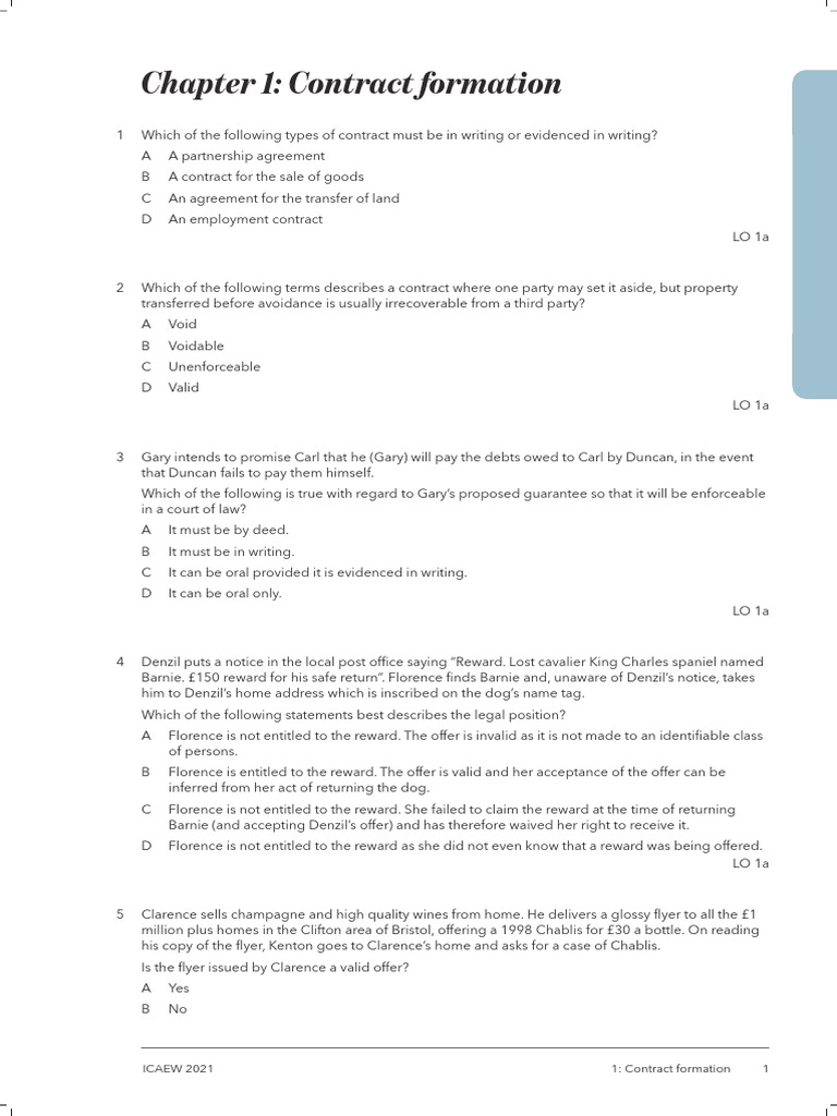 Chap3 4 | PDF | Damages | Offer And Acceptance