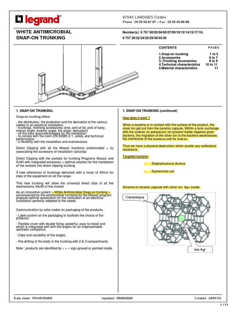 Wiremold Raceway - Antimicrobial | PDF | Antimicrobial | Materials
