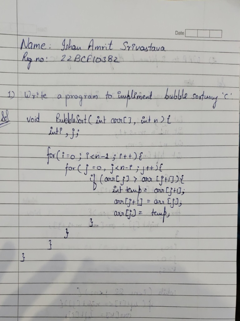 22BCE10382 Ishan Amrit Srivastava DSA | PDF 22BCE10382 Ishan Amrit Srivastava DSA | PDF