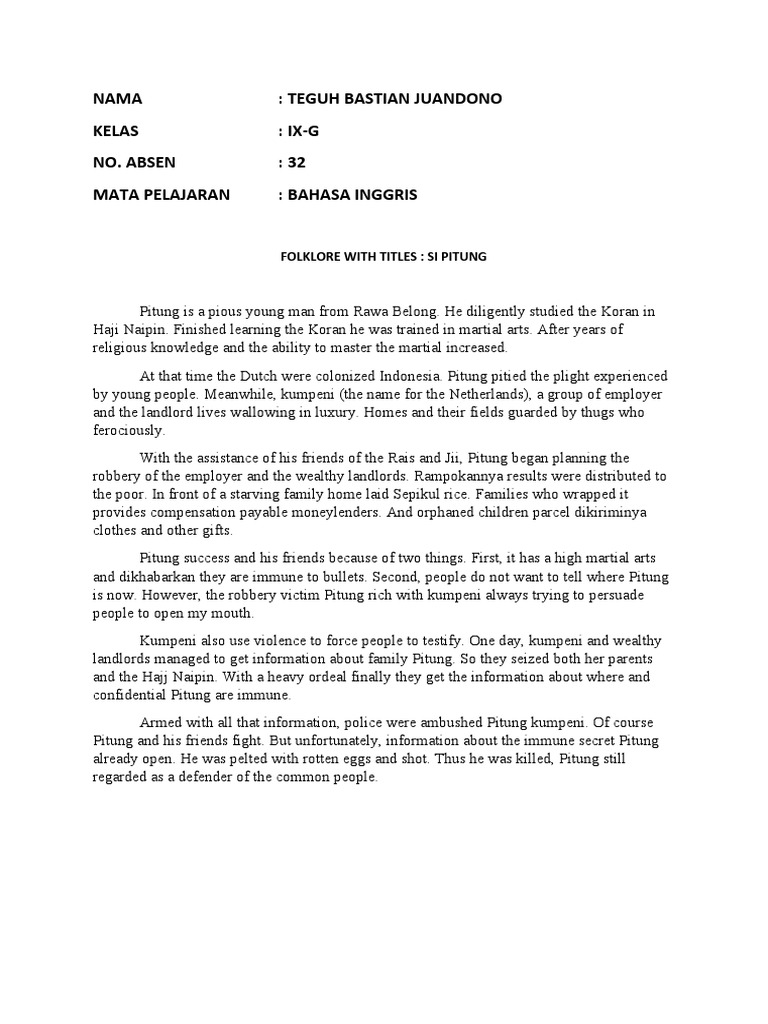 Tugas Bahasa Inggris Teguh | PDF | Java | Ethnicity